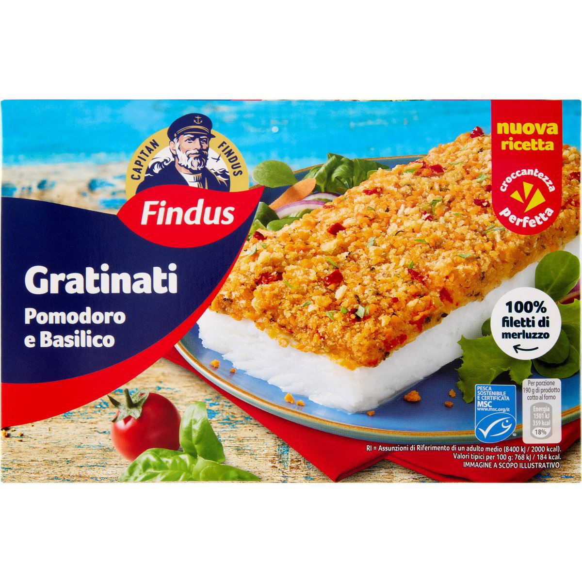 Merluzzo panato d'Alaska con pomodoro e basilico FINDUS 380 G - Coop Shop