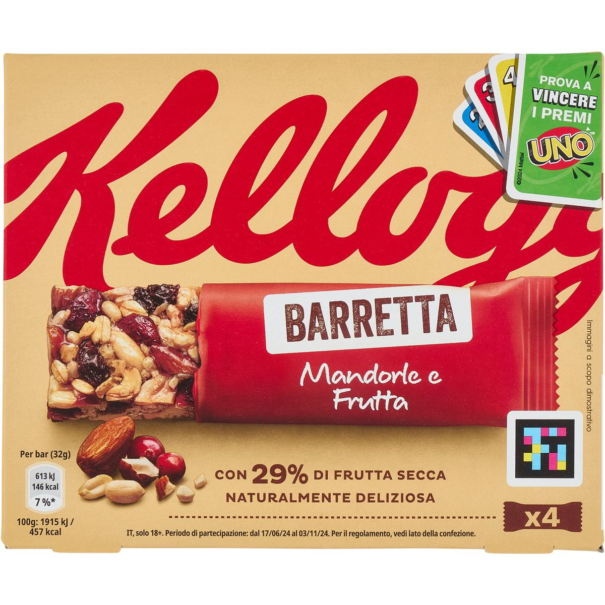 Barrette mandorle e frutta KELLOGG'S 4 X 32 G - Coop Shop