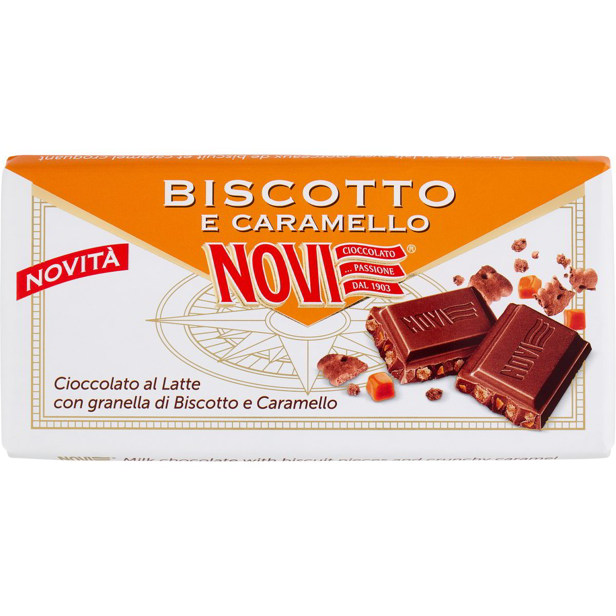 Tavoletta cioccolato al latte biscotto/caramello NOVI 100 G - Coop Shop