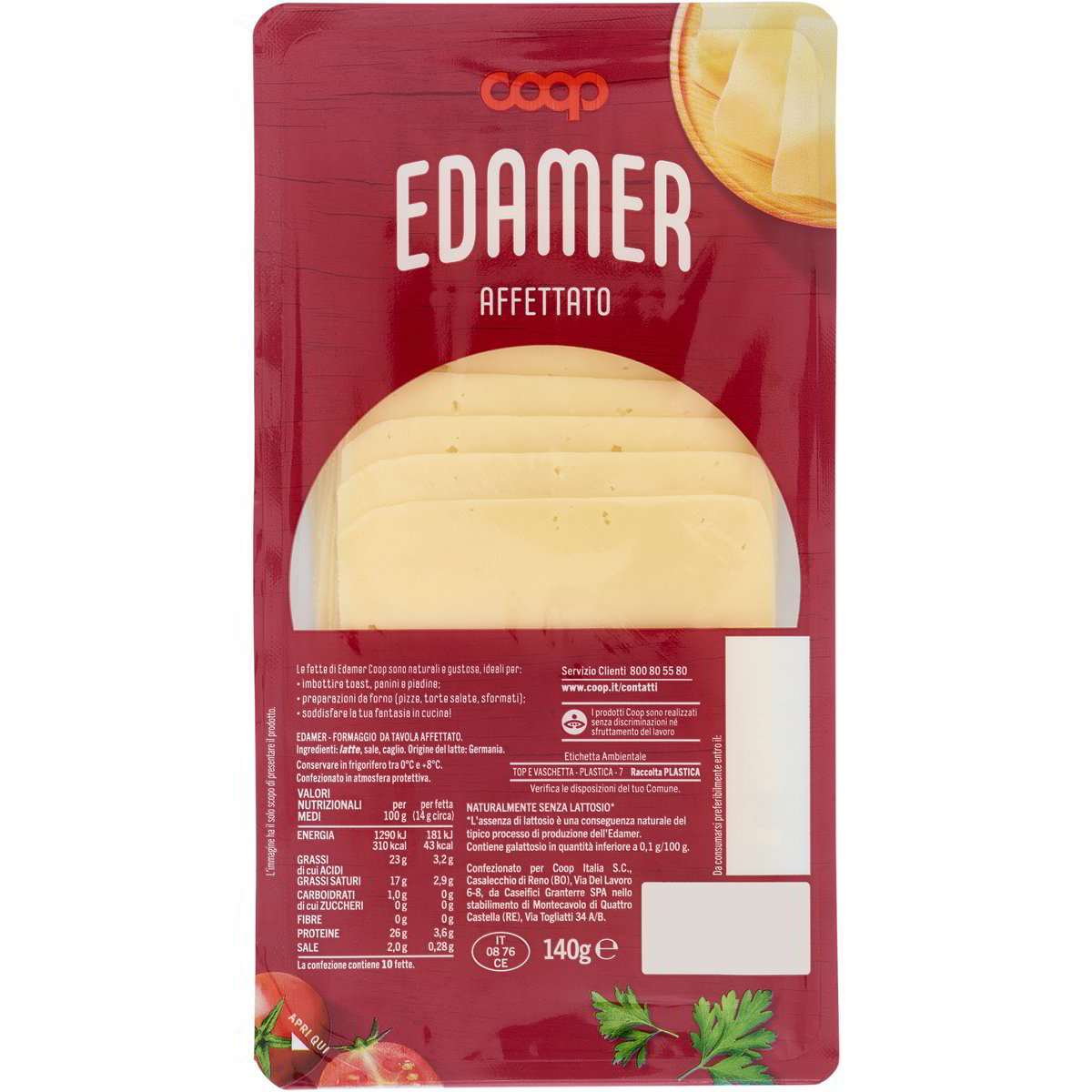 Edamer a fette COOP 140 G - Coop Shop