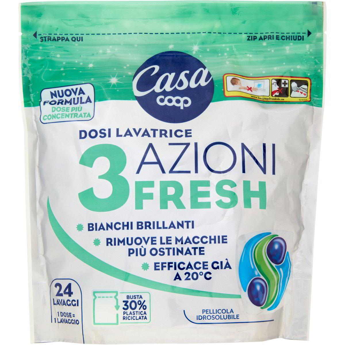 Detersivo lavatrice dosi 3 azioni fresh x24 COOP - CASA 504 G - Coop Shop