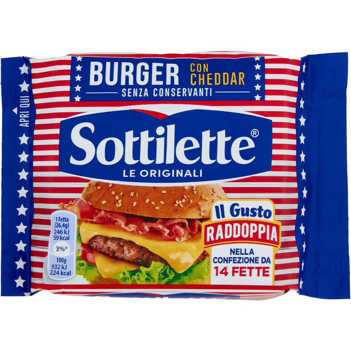 Sottilette cheddar SOTTILETTE 370 G - Coop Shop