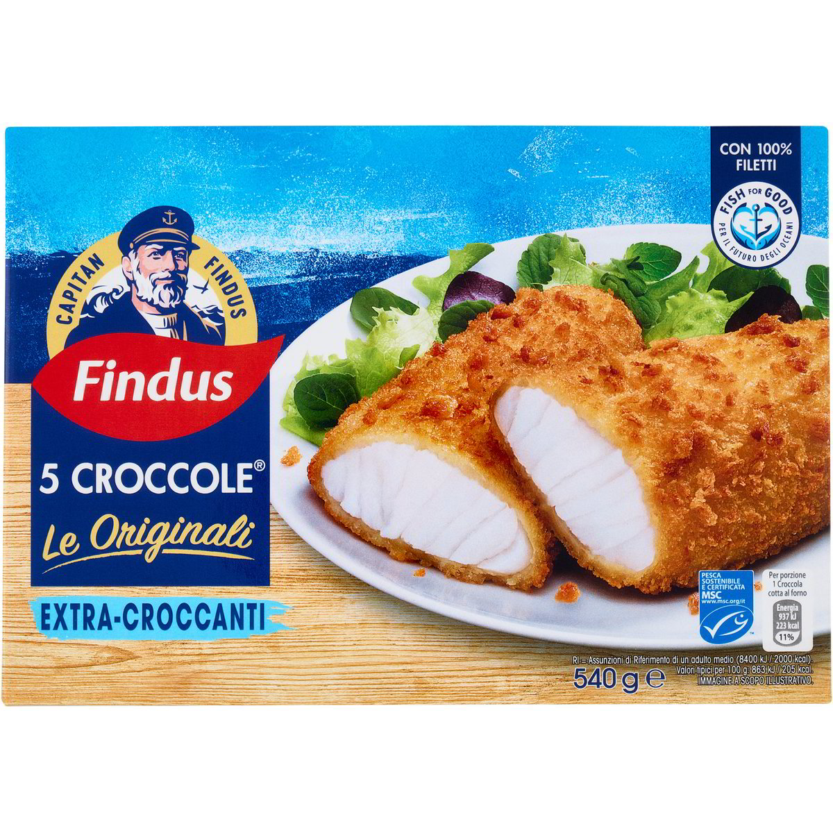 Merluzzo filetti impanati croccole x5 FINDUS 540 G - Coop Shop