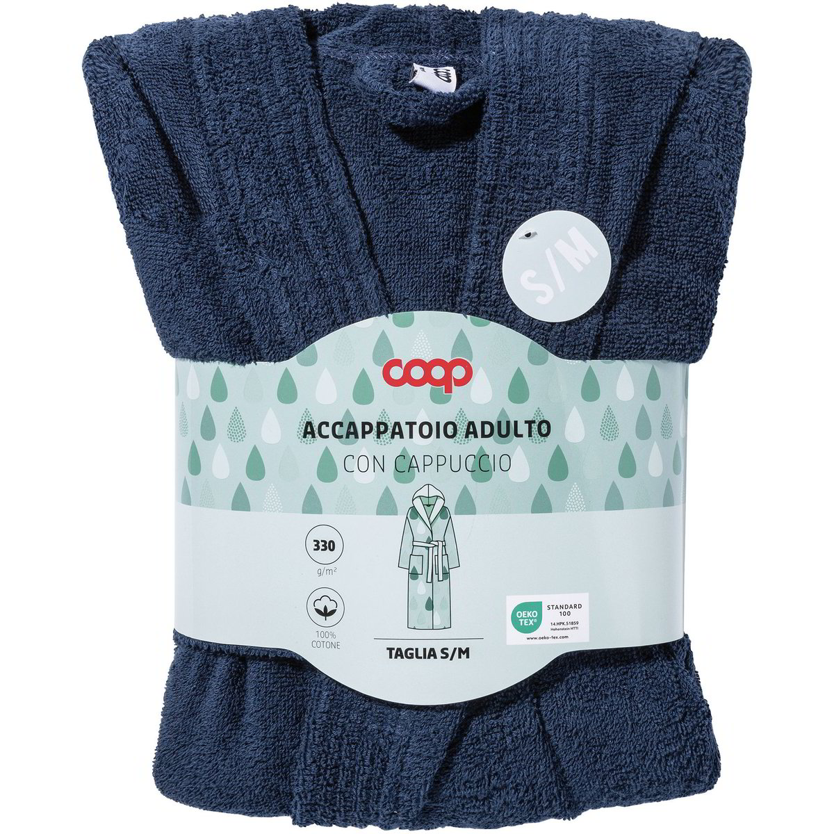 Accappatoio adulto s/m blu navy COOP 1 PZ - Coop Shop