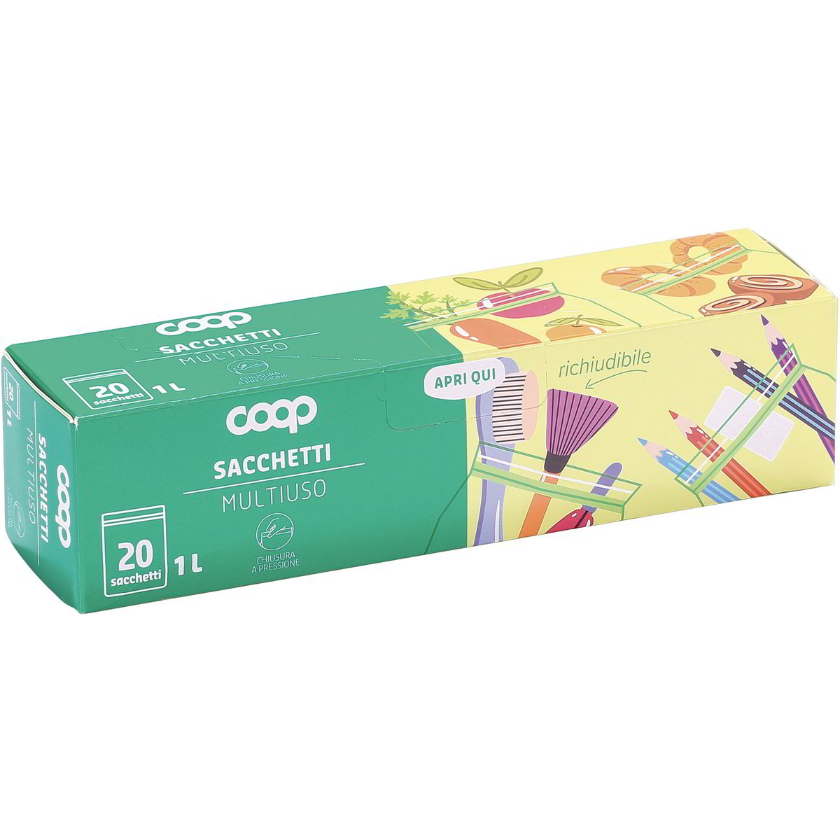 Sacchetti multiuso trasparenti 1l x20 COOP 1 PZ - Coop Shop