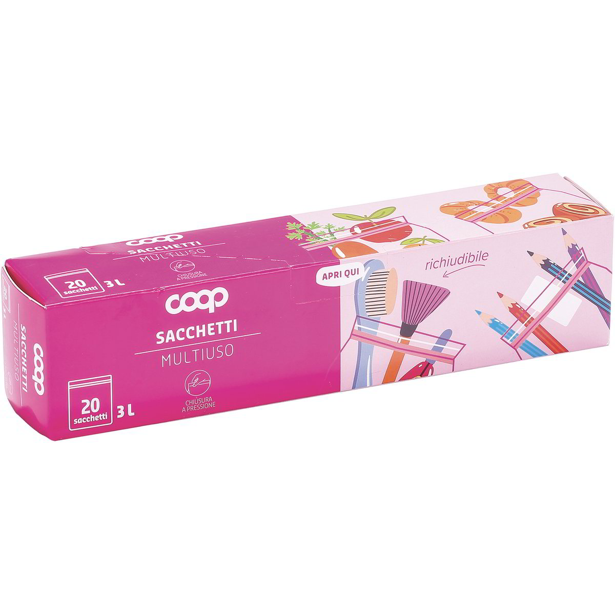 Sacchetti multiuso trasparenti 3l x20 COOP 1 PZ - Coop Shop