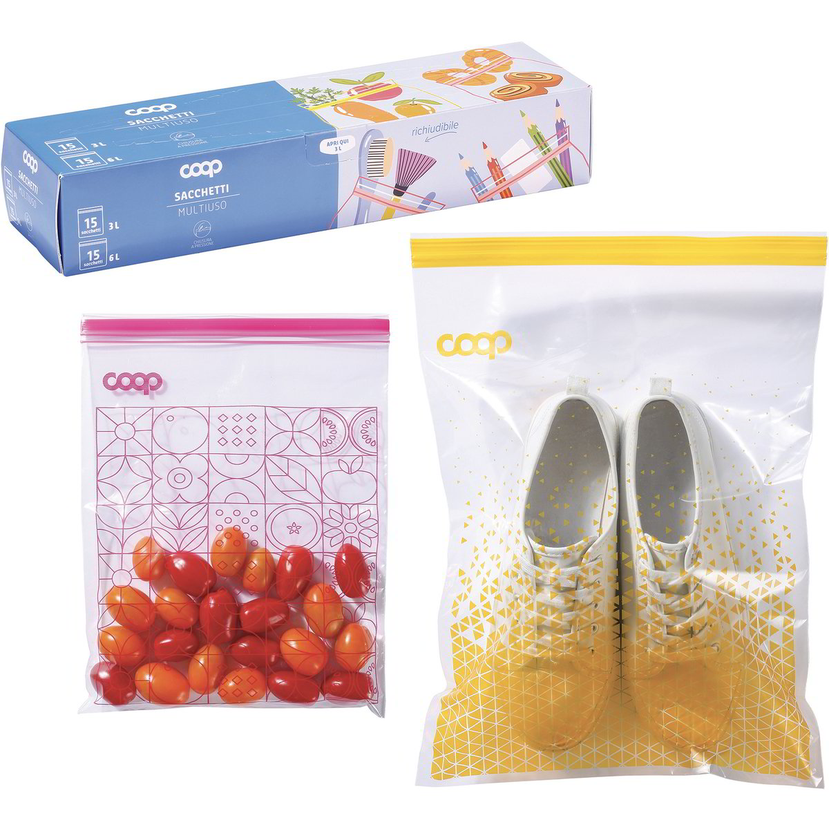 Sacchetti multiuso 3l x15 - 6l x15 COOP 1 PZ - Coop Shop