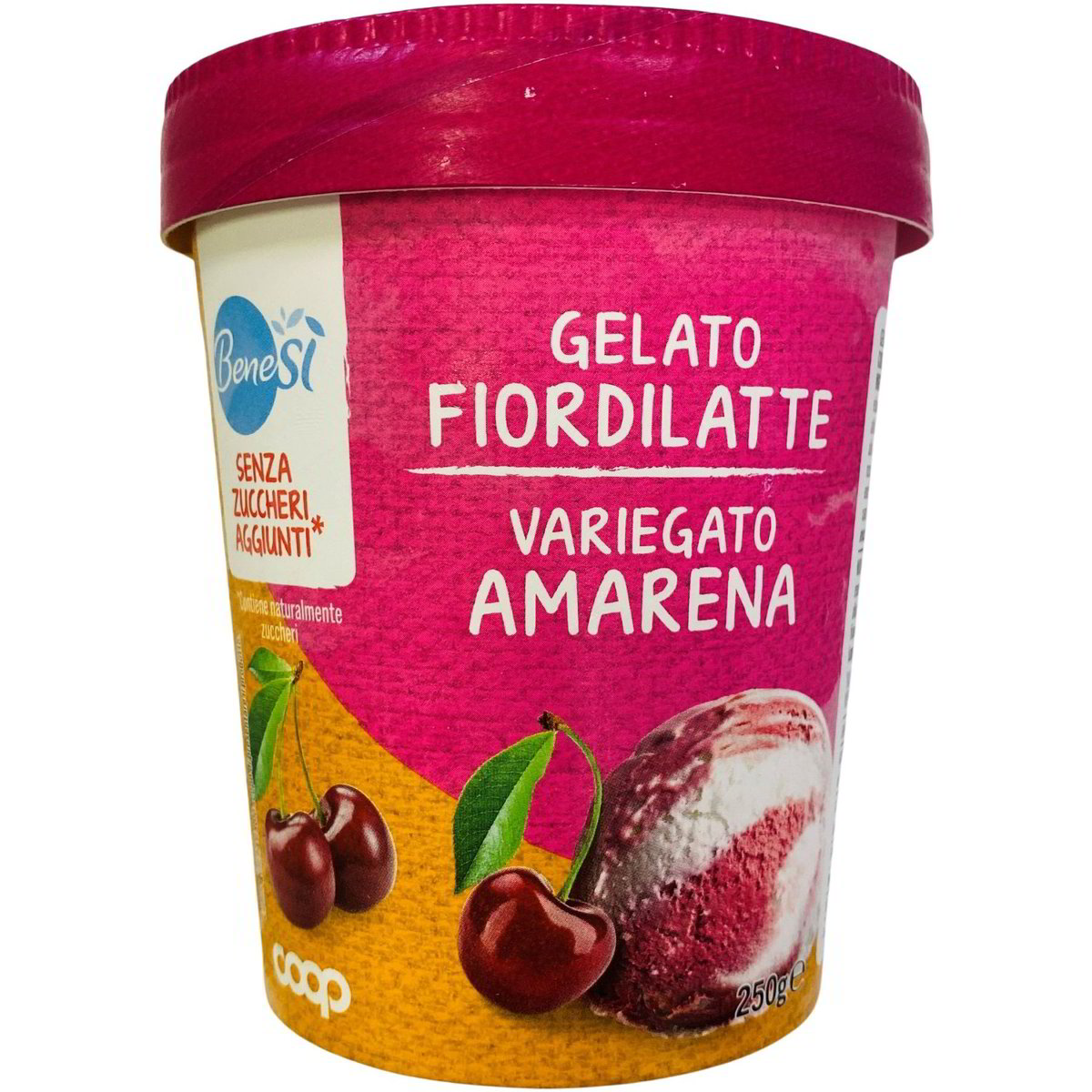 Gelato fiordilatte variegato all'amarena COOP - BENE SI' 250 G - Coop Shop