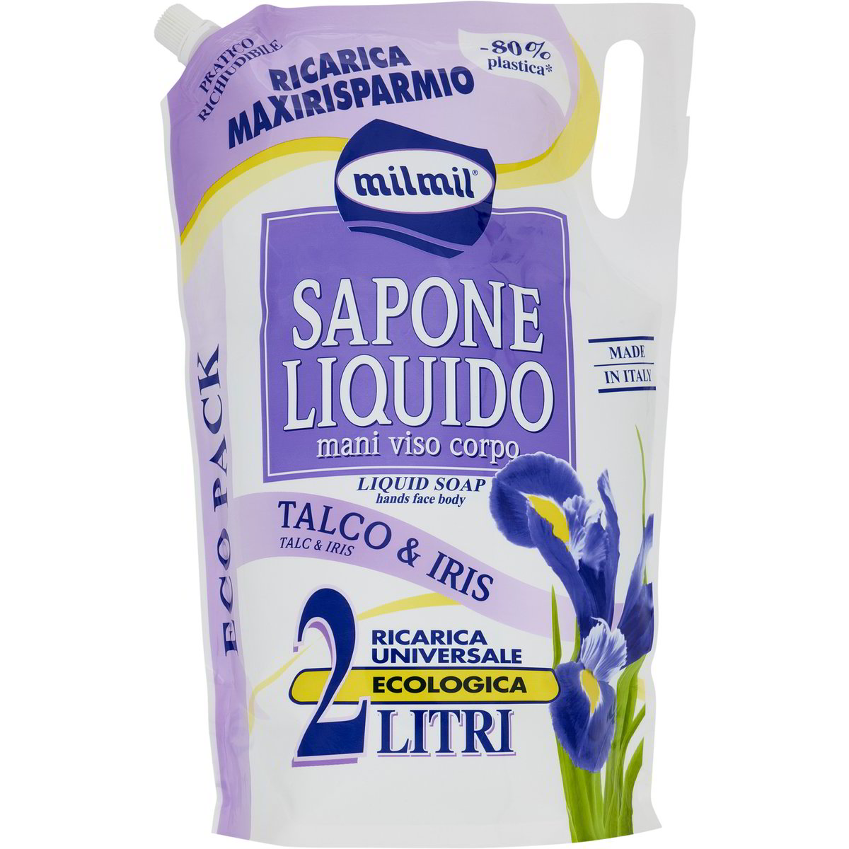 Sapone liquido mani viso corpo talco & iris MILMIL 2000 ML - Coop Shop