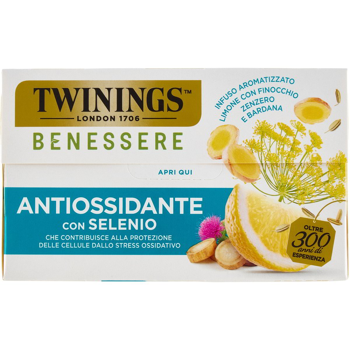 Infuso antiossidante limone/ finocchio/ zenzero/ b TWININGS 18 X 2 GR ...