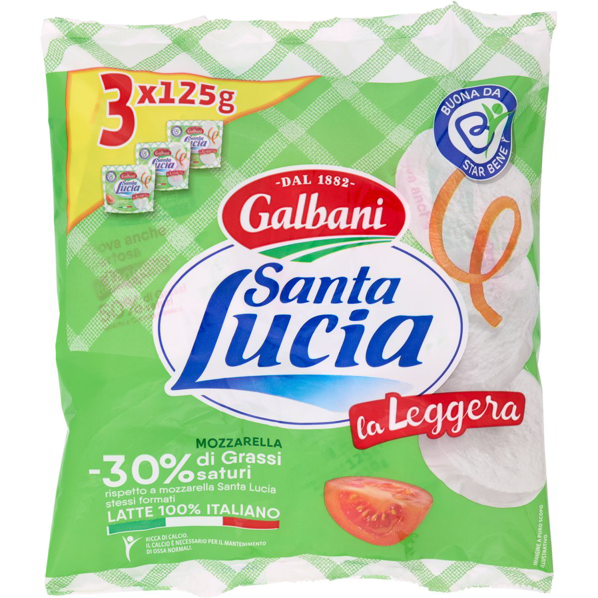 Mozzarella light SANTA LUCIA 3 X 125 G - Coop Shop