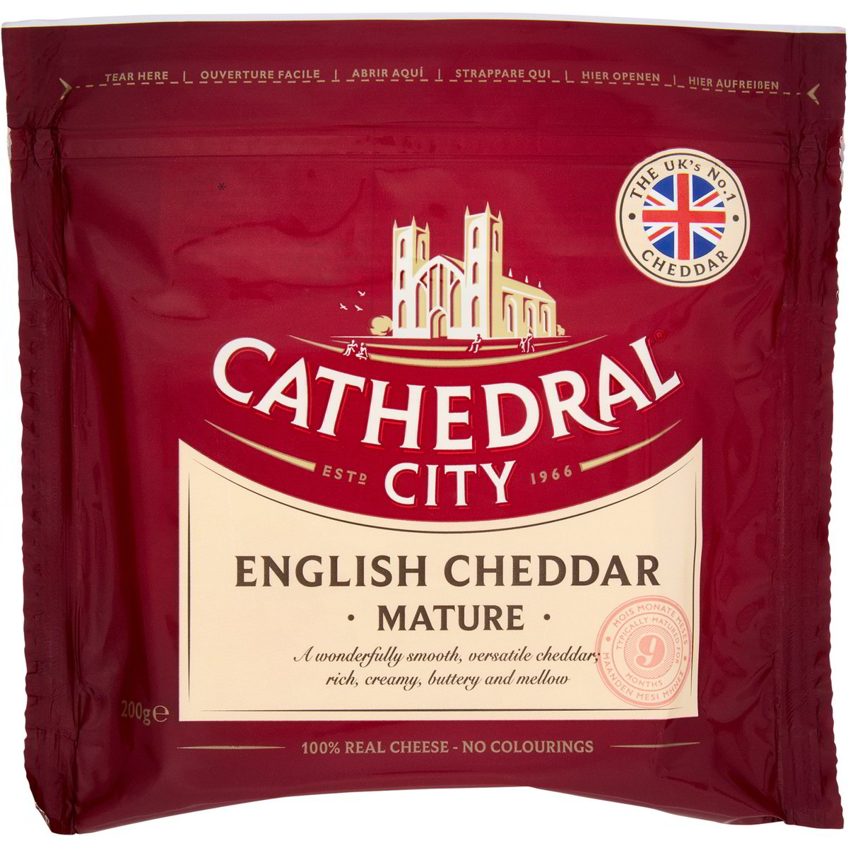 Formaggio cheddar inglese CATHEDRAL CITY 200 G - Coop Shop