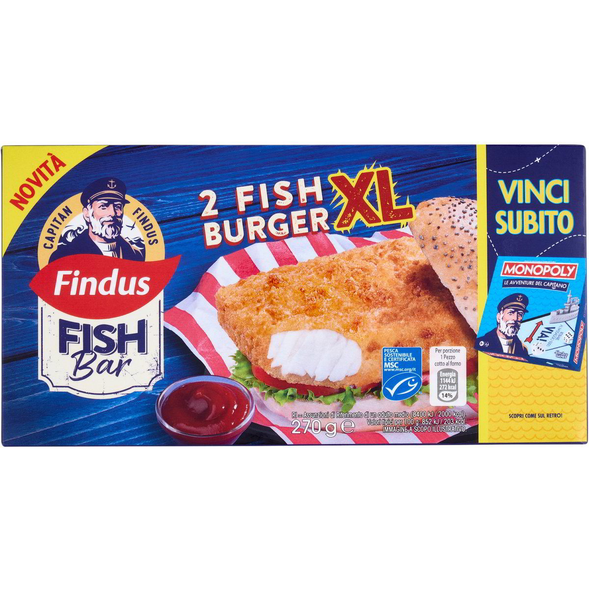 Merluzzo fish burger xl x2 FINDUS 270 G - Coop Shop
