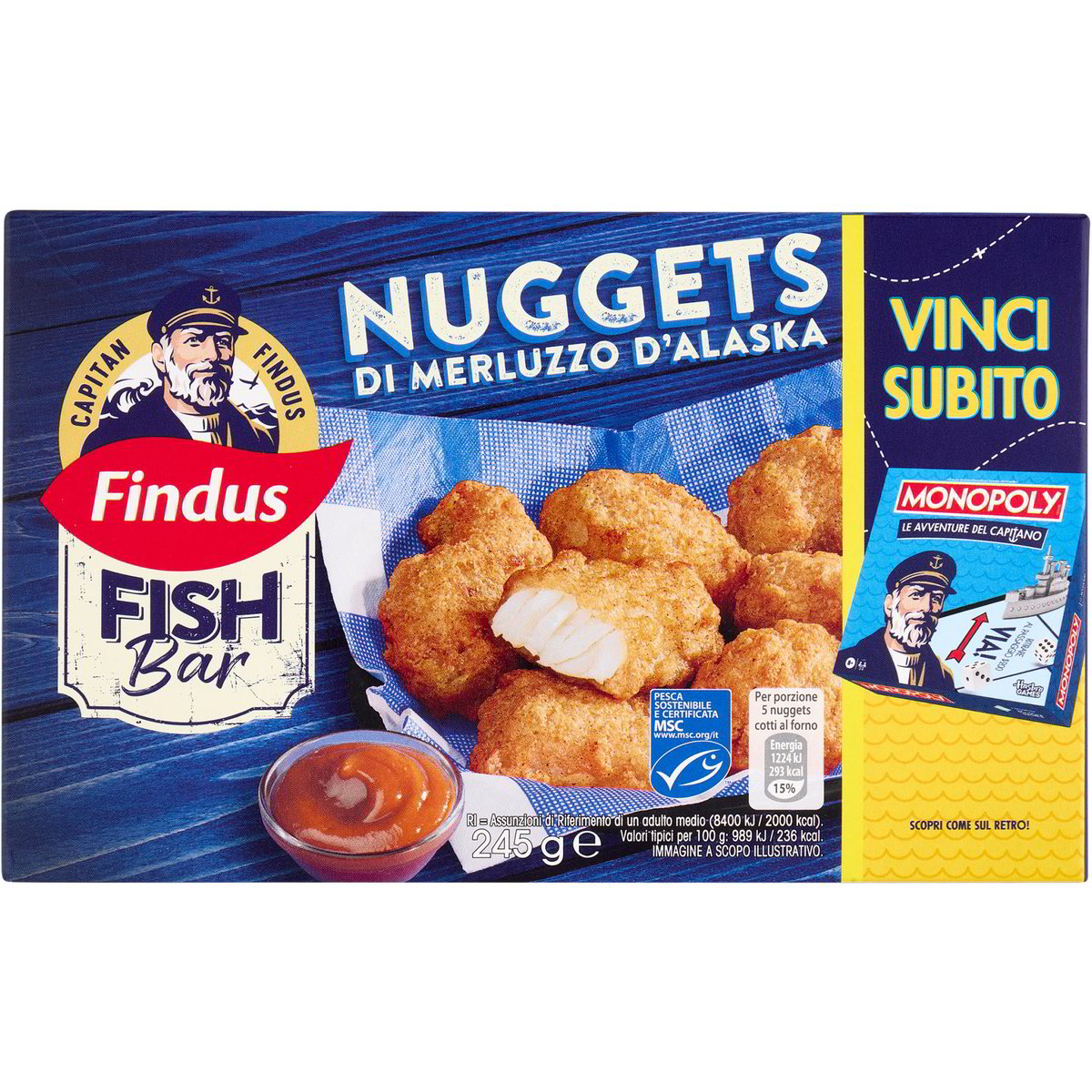 Merluzzo d'Alaska nuggets fish bar FINDUS 245 G - Coop Shop