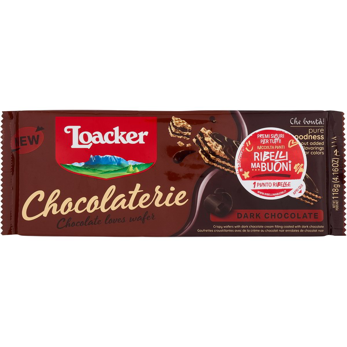 Wafer al cioccolato fondente LOACKER 118 G - Coop Shop