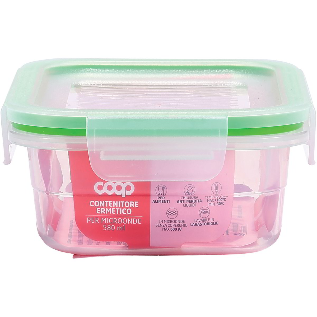 Contenitore ermetico con coperchio 580ml COOP 1 PZ - Coop Shop