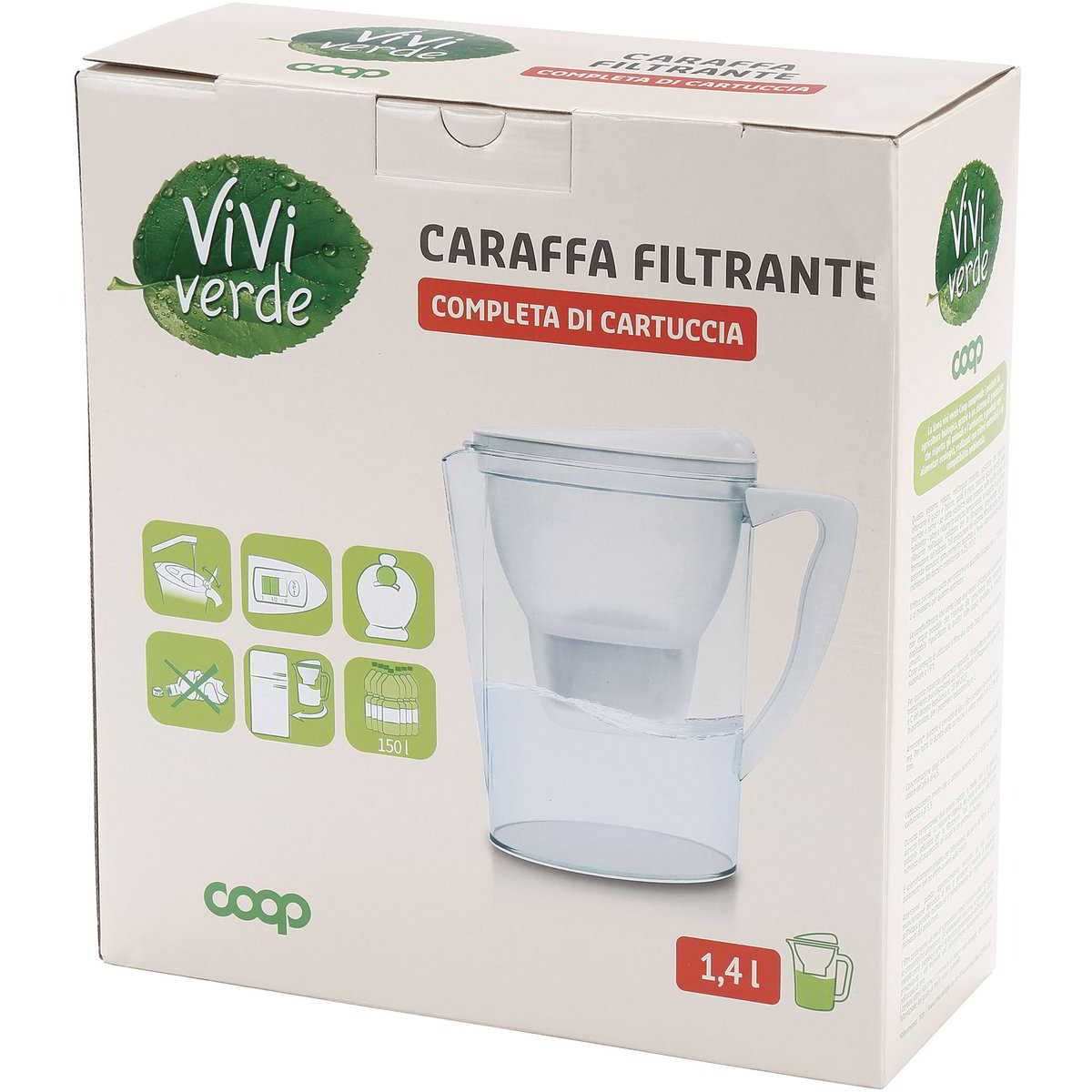 Caraffa d'acqua filtrante COOP - VIVI VERDE 1 PZ - Coop Shop
