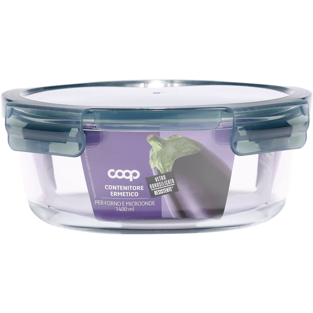Contenitore ermetico in vetro con coperchio 1400ml COOP 1 PZ - Coop Shop