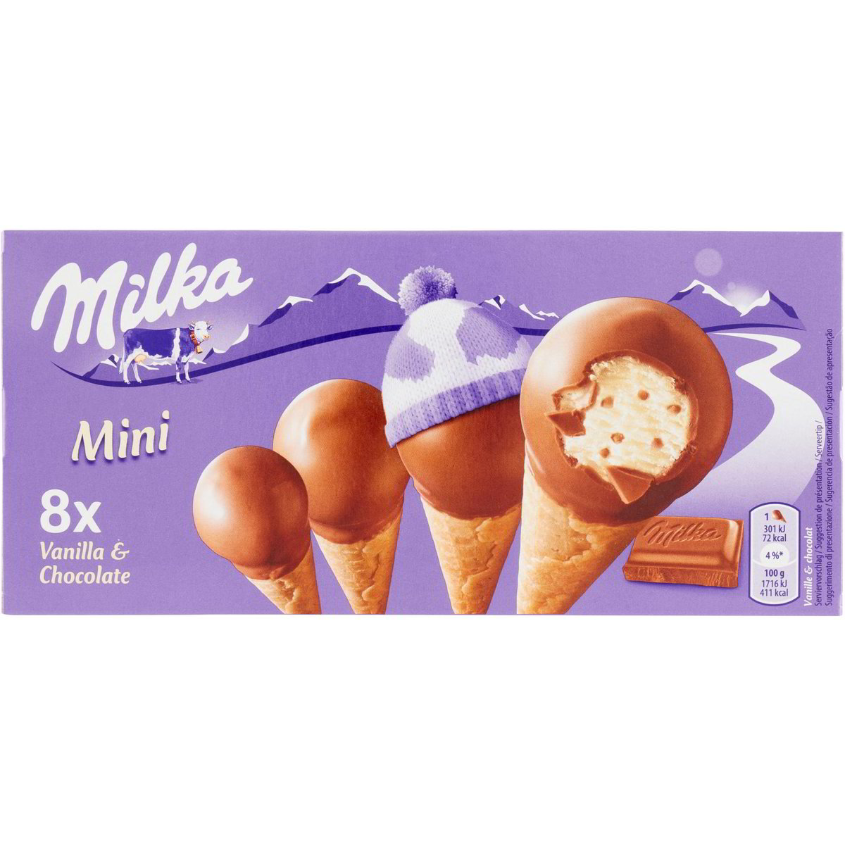 Cono gelato mini al cioccolato MILKA 8 X 17,5 G - Coop Shop