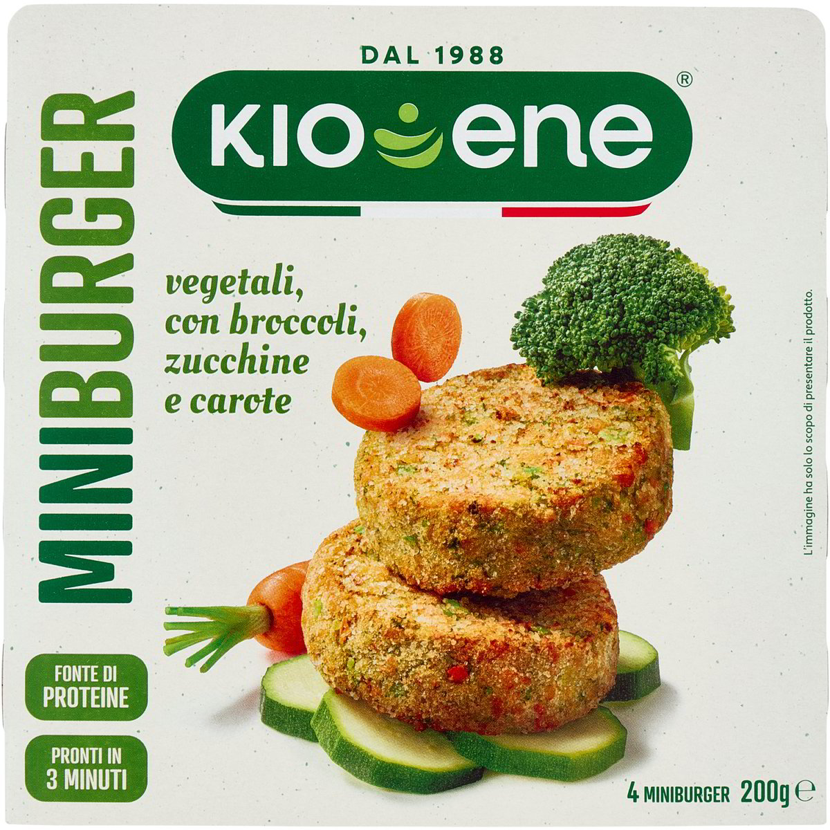Burger vegetali mini broccoli/carote/zucchine KIOENE 200 G - Coop Shop