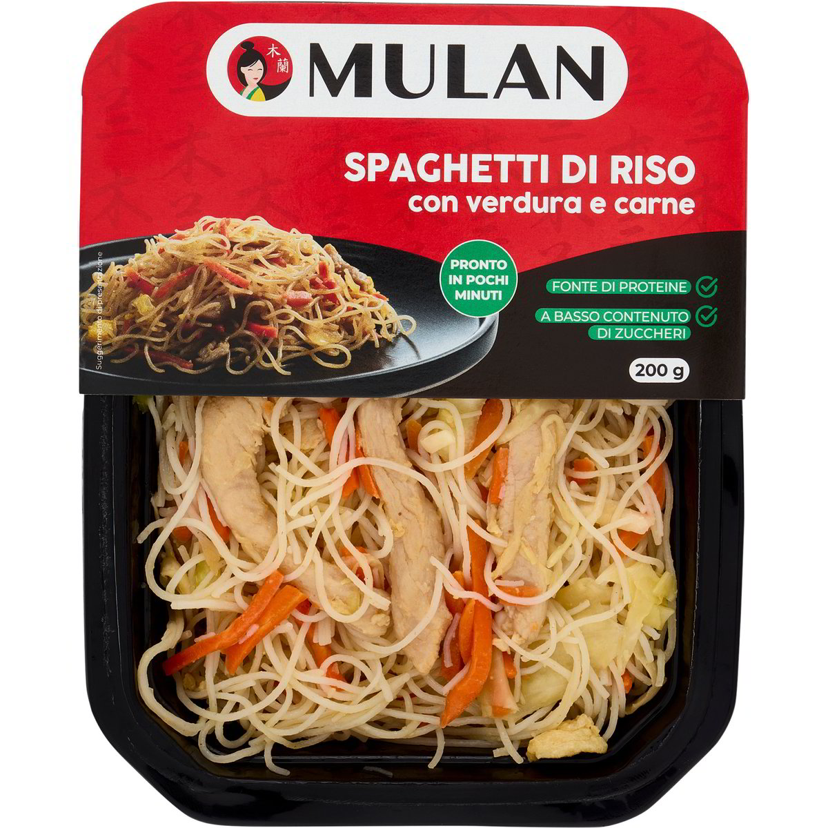 Spaghetti di riso con verdure e carne MULAN 200 G - Coop Shop