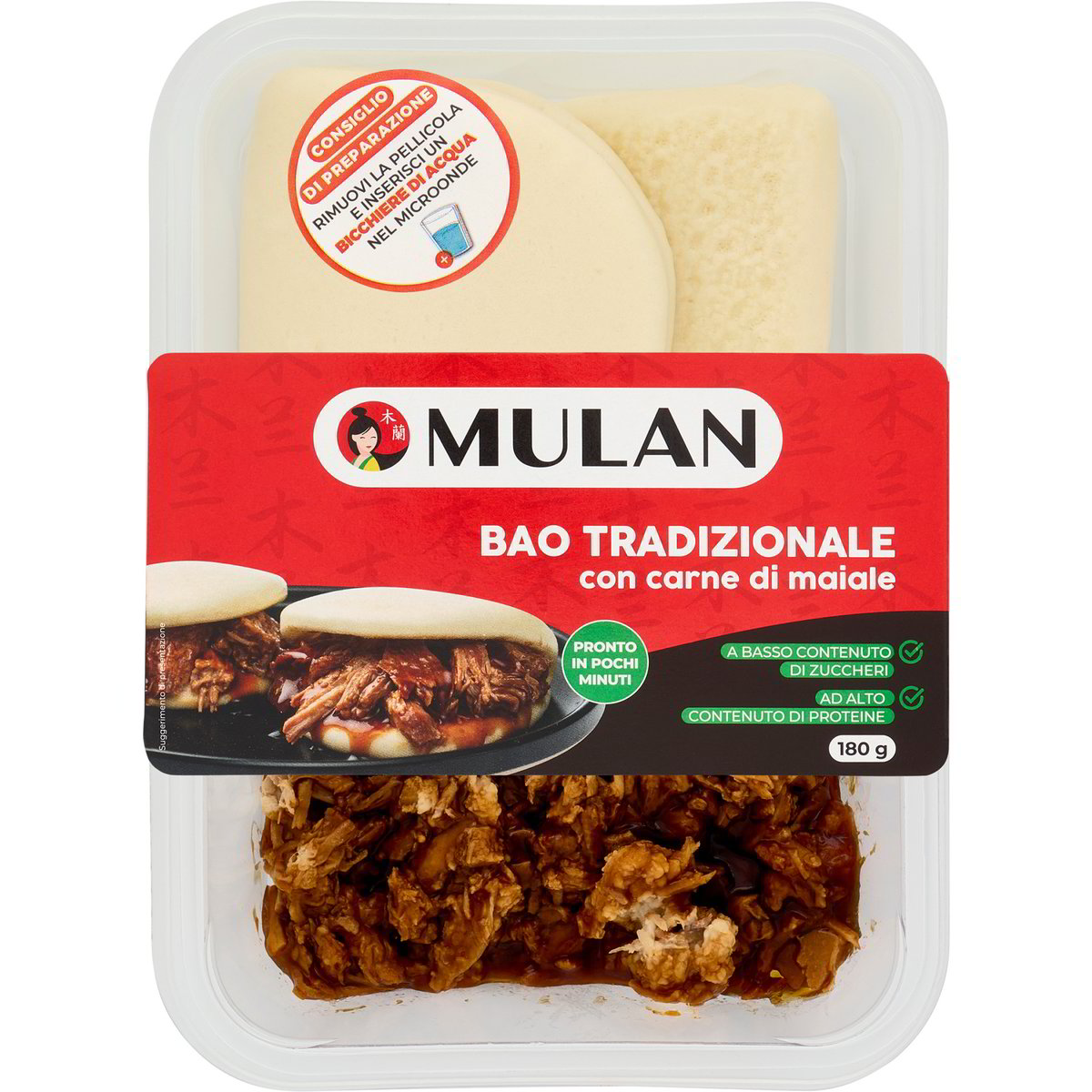 Panini cinesi bao tradizionale carne di maiale MULAN 180 G - Coop Shop