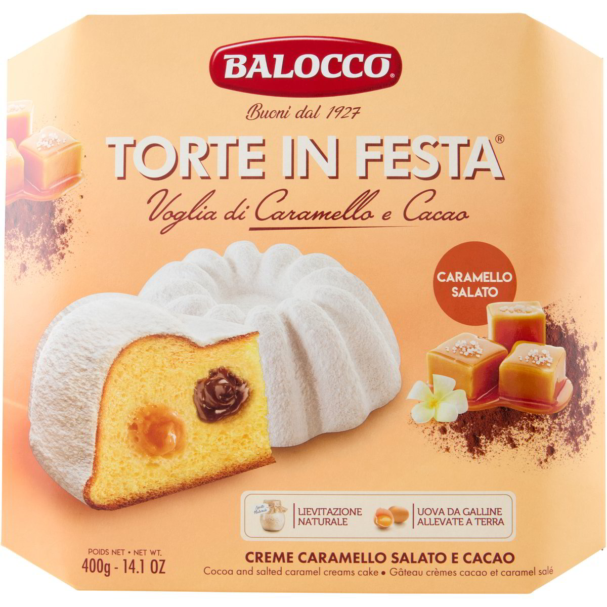 Torta in festa con crema di caramello e cacao BALOCCO 400 G - Coop Shop