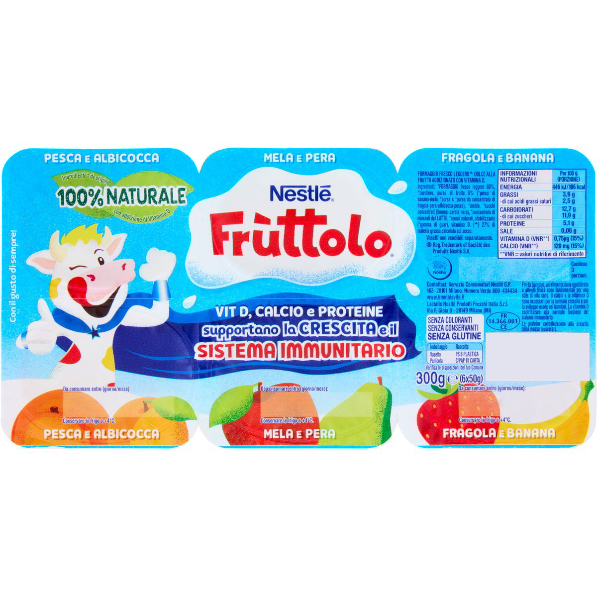 Fruttolo formaggio gusti misti NESTLÈ 6 X 50 G - Coop Shop