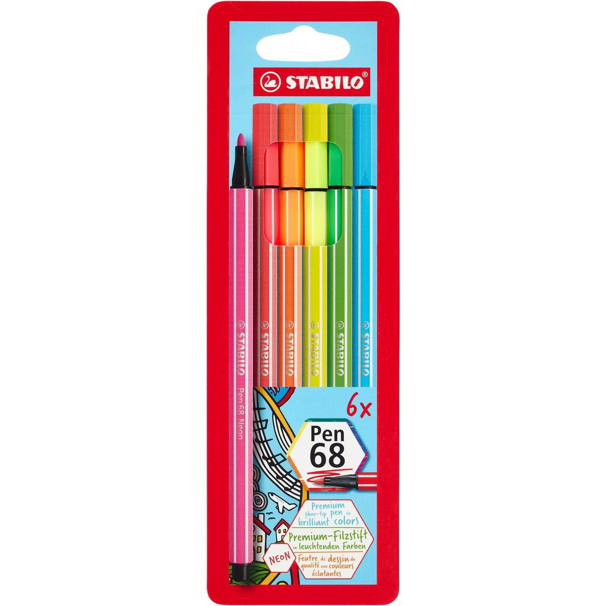 Pennarelli colorati pen 68 x6 STABILO 1 PZ - Coop Shop