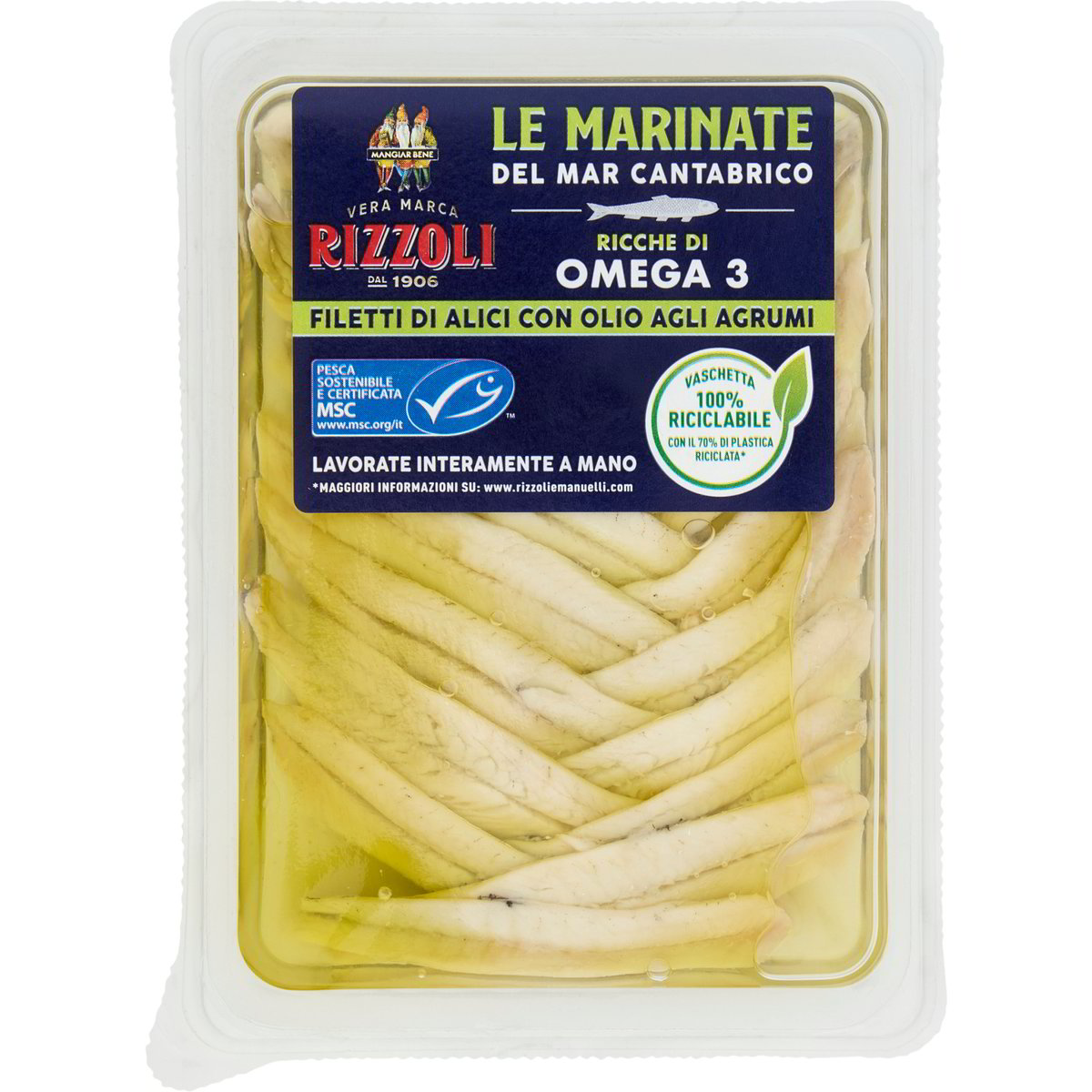 Alici filetti le marinate in olio di agrumi RIZZOLI 80 G - Coop Shop