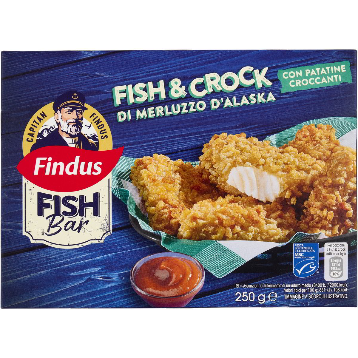 Merluzzo d'Alaska con patatine croccanti fish bar FINDUS 250 G - Coop Shop