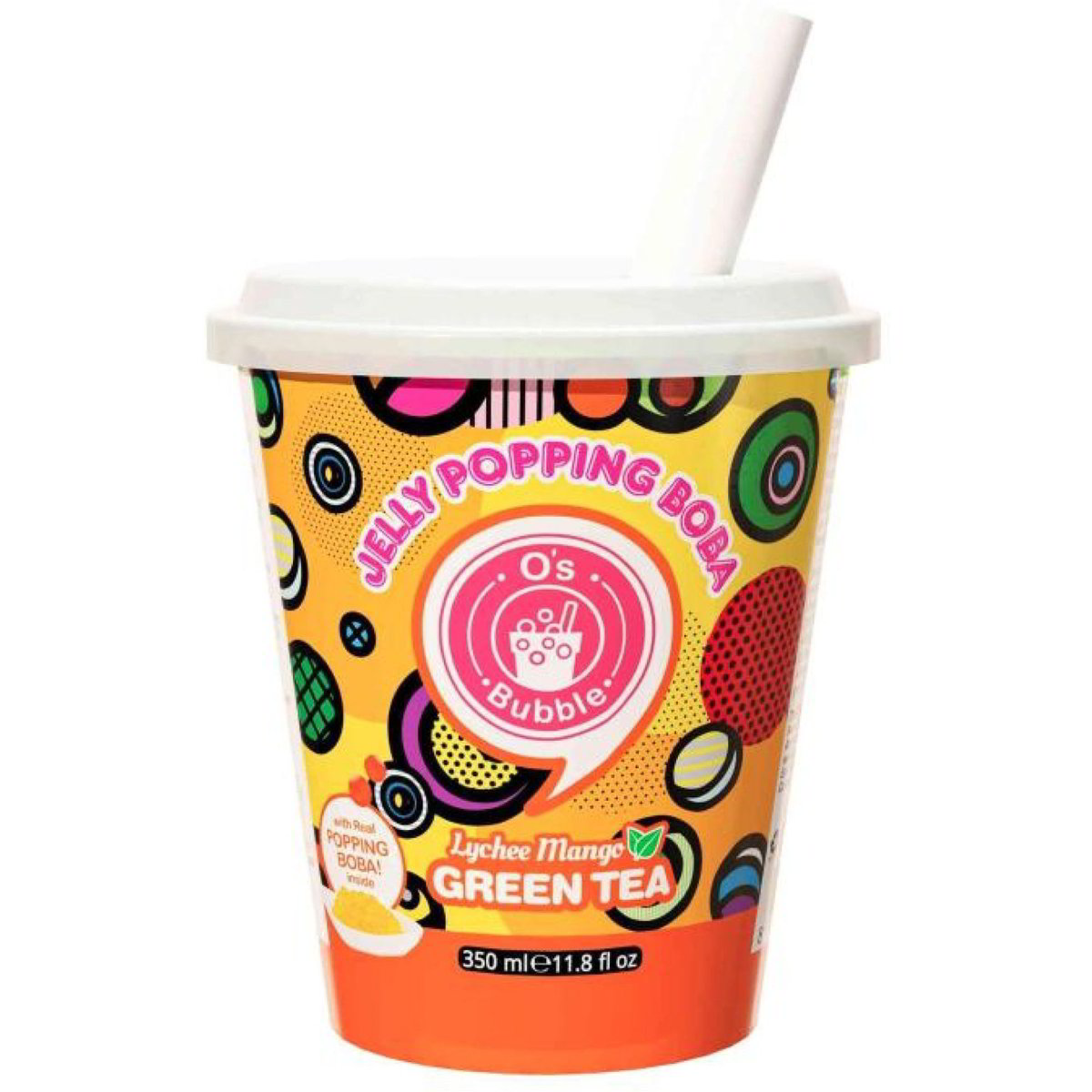 Bubble green tea lychee mango BOBA LOBA 350 ML - Coop Shop