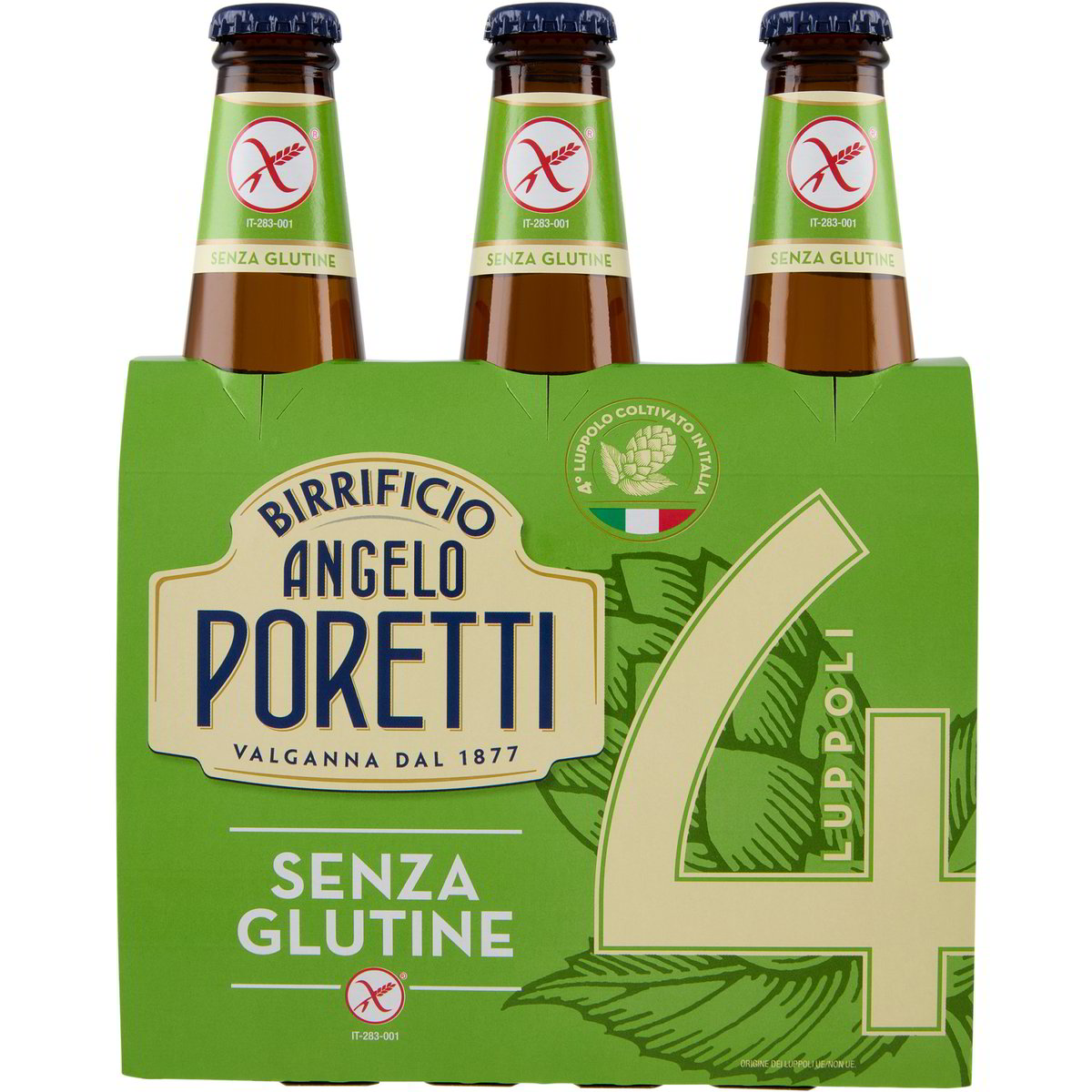 Birra chiara 4 luppoli BIRRIFICIO ANGELO PORETTI 3 X 330 ML - Coop Shop
