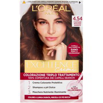 Colorazione permanente excellence castano mogano L'OREAL 1 PZ - Coop Shop