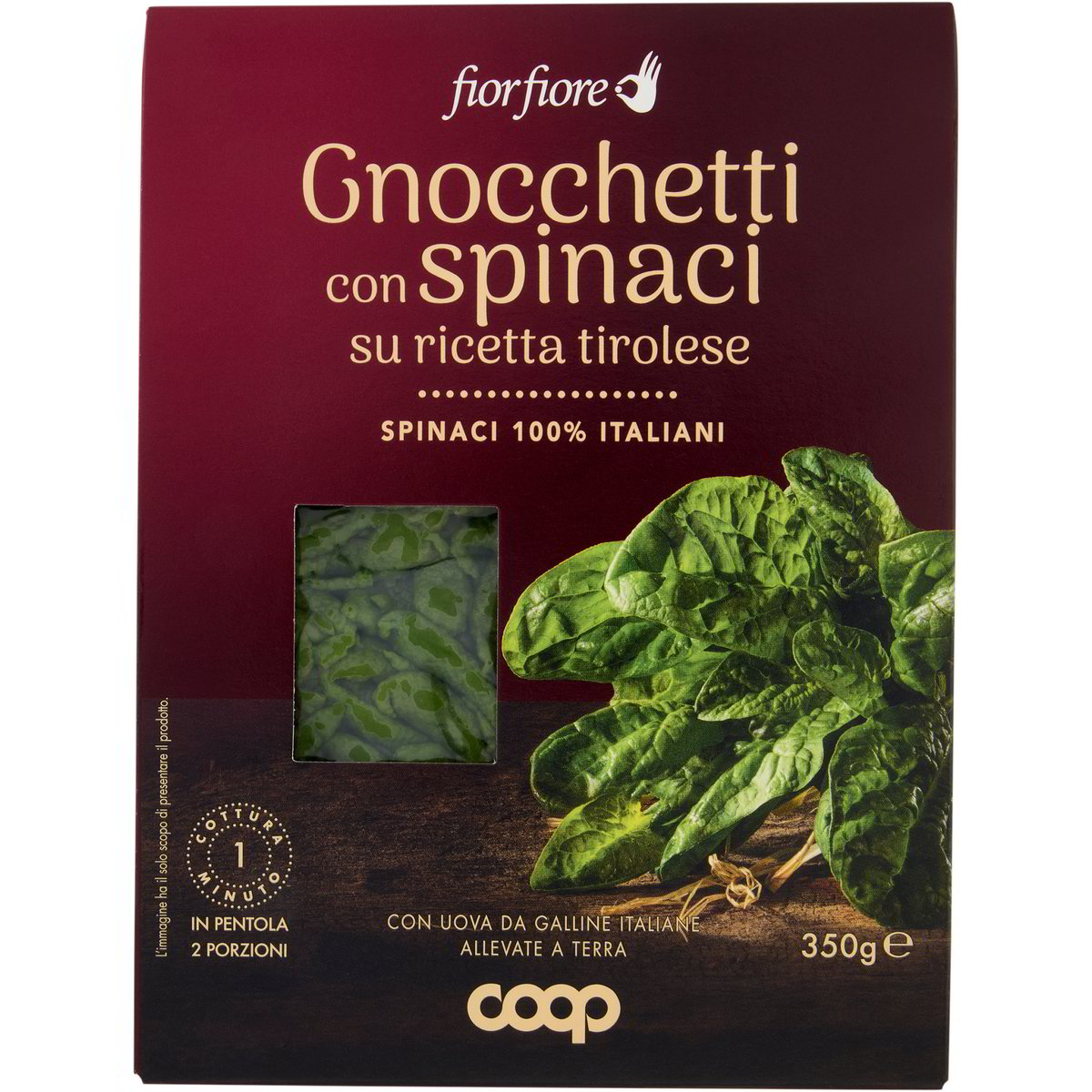 Gnocchetti tirolesi spinaci con uova COOP - FIOR FIORE 350 G - Coop Shop