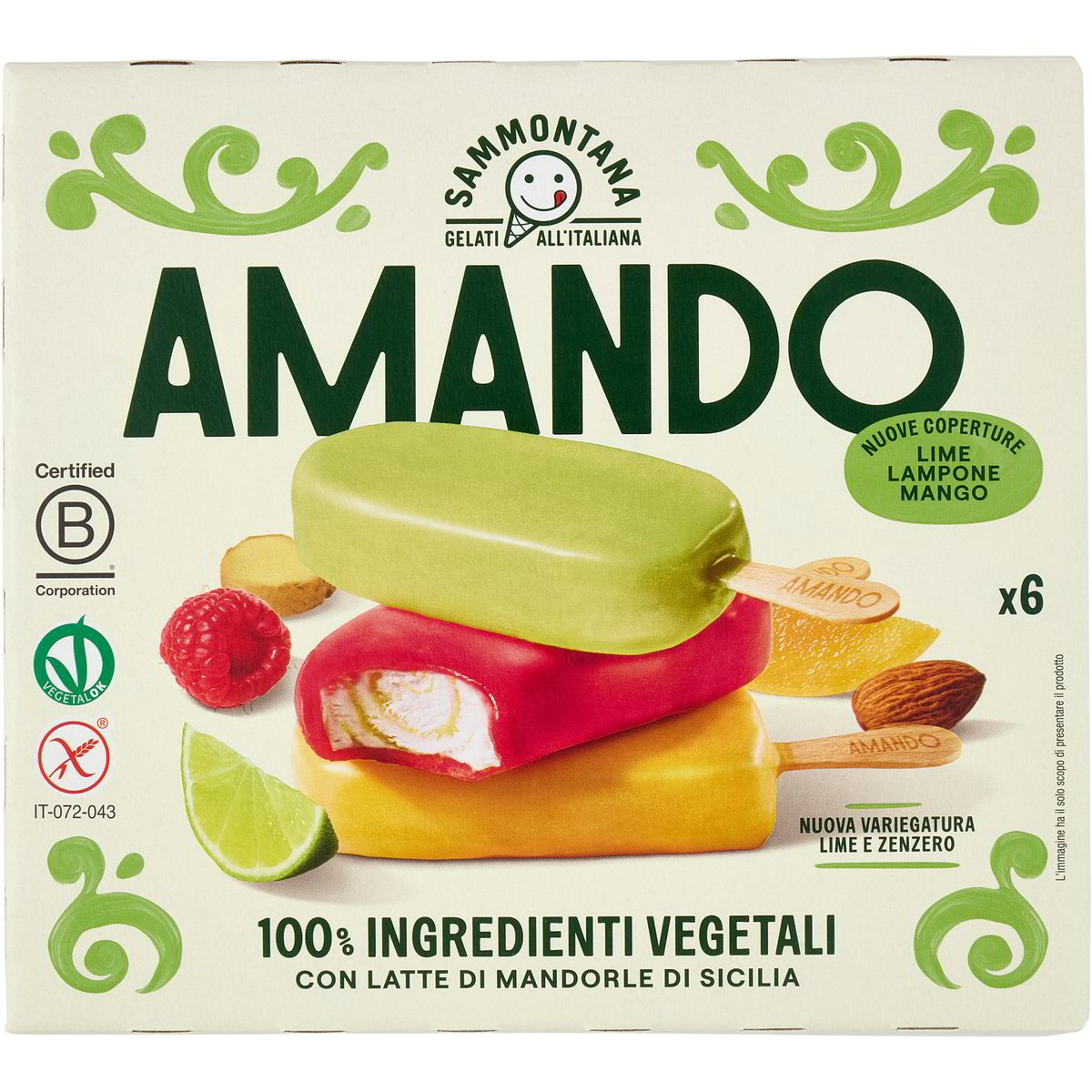 Gelato stecco vegetale amando x6 SAMMONTANA 330 G - Coop Shop