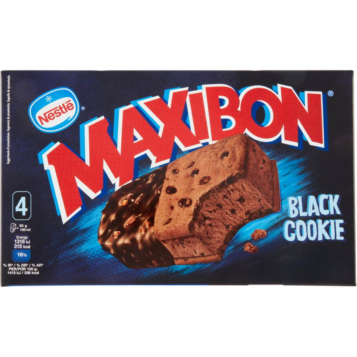 Maxibon black cookie biscotto MOTTA 4 X 93 G - Coop Shop