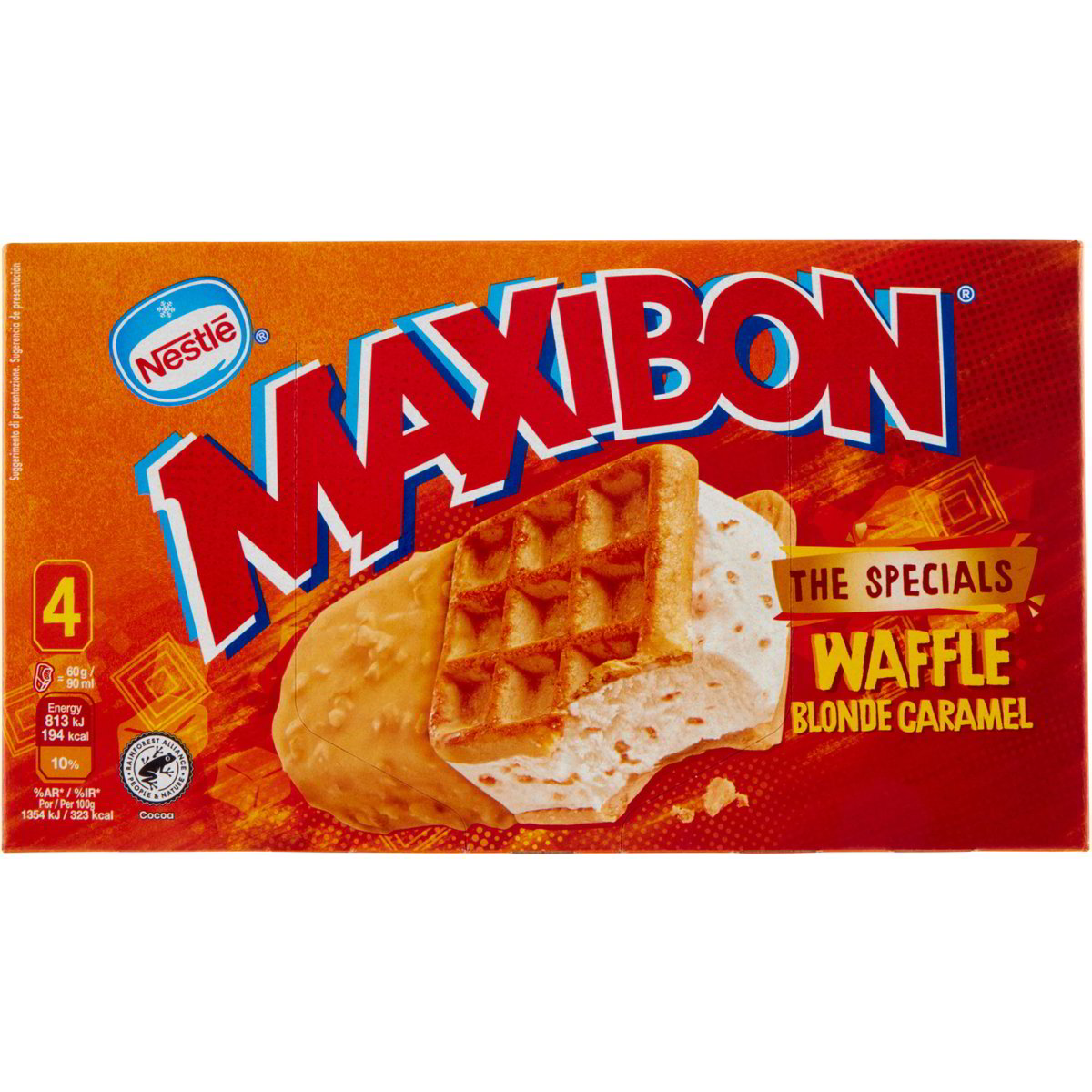 Maxibon gelato waffel blond caramel MOTTA 4 X 60 G - Coop Shop