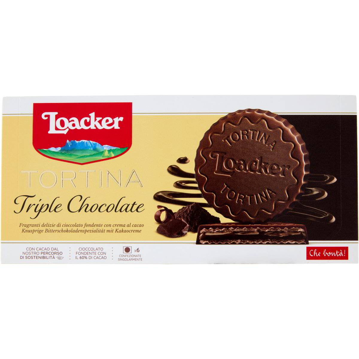 Wafer gran pasticceria tortina triple dark x6 LOACKER 125 G - Coop Shop