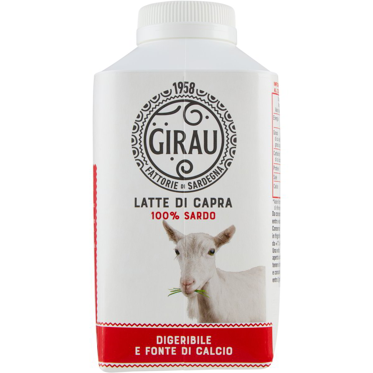 Latte di capra intero 100% sardo GIRAU 500 ML - Coop Shop