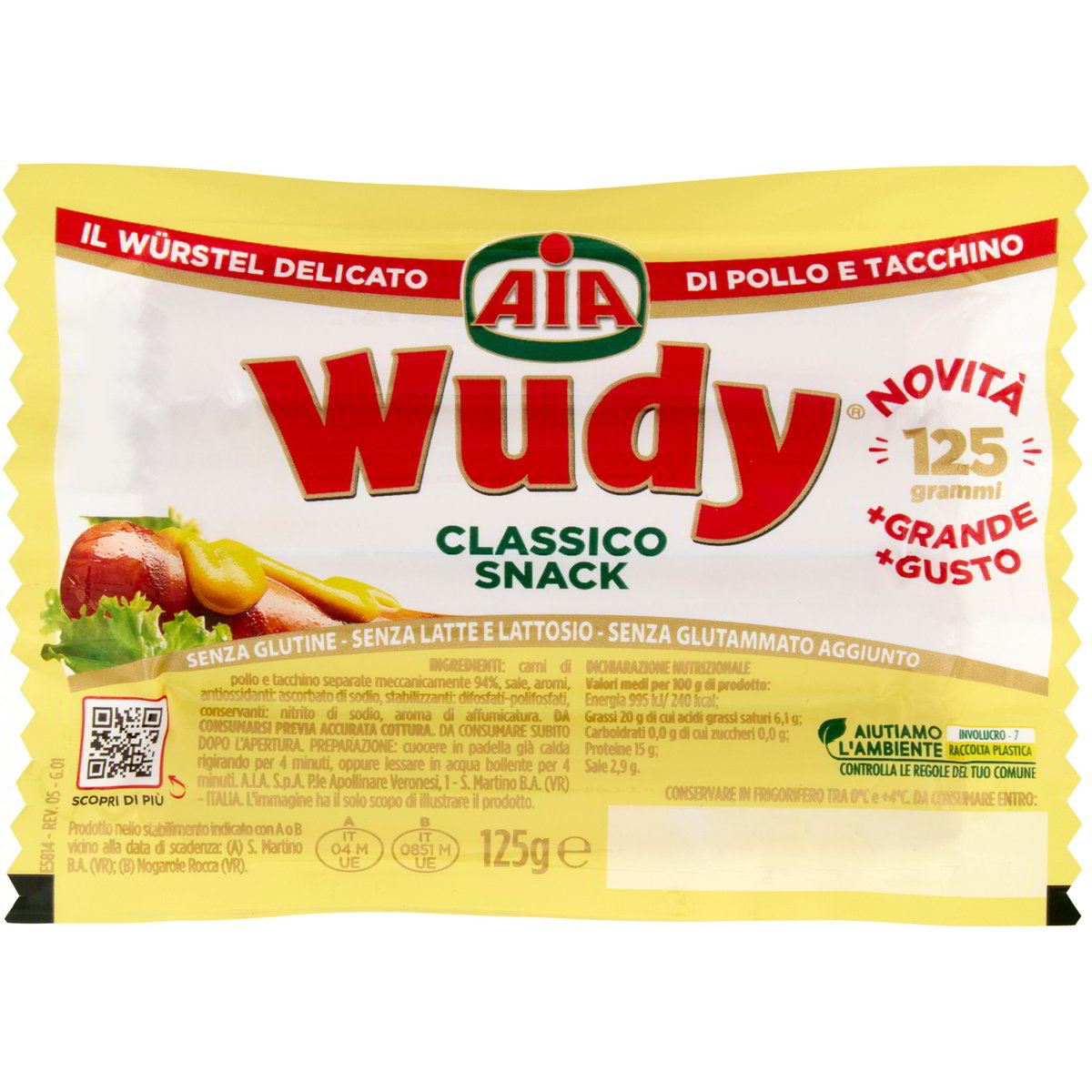 Wurstel classico pollo e tacchino AIA 125 G - Coop Shop