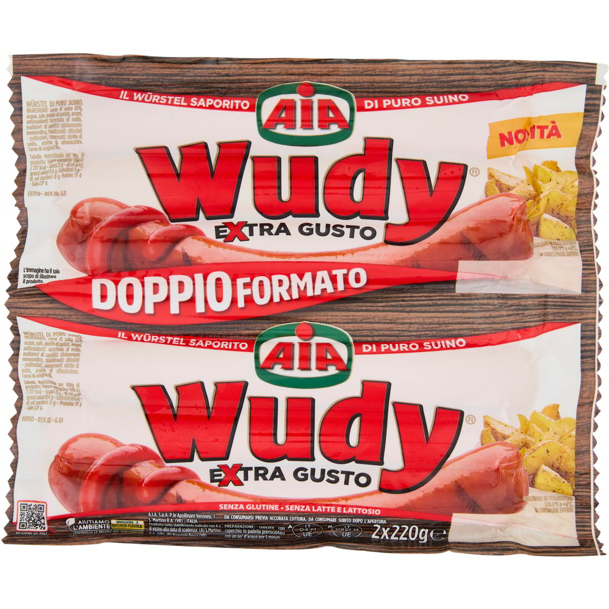 Wurstel di suino wudy extra gusto AIA 2 X 220 G - Coop Shop