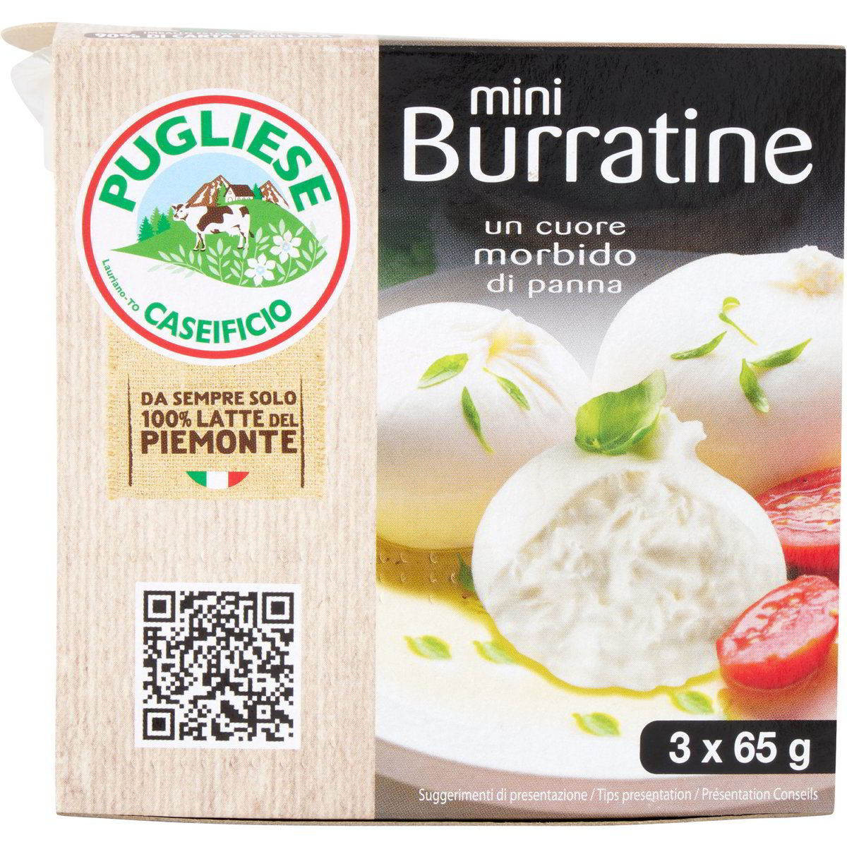 Burrata mini x3 CASEIFICIO PUGLIESE 3 X 65 G - Coop Shop