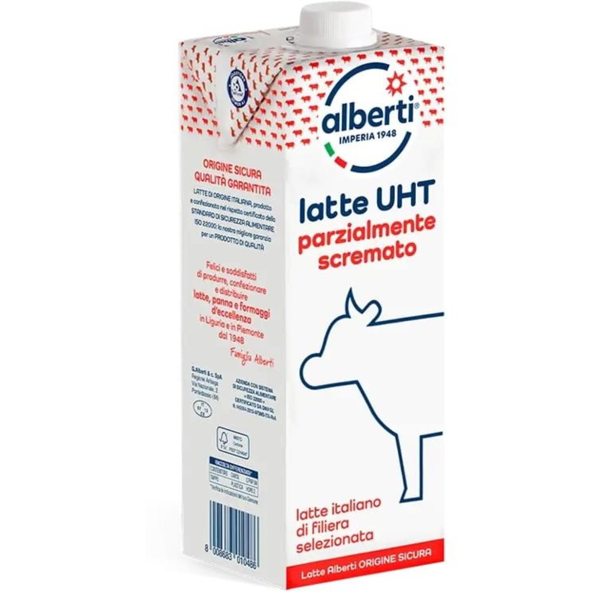 Latte uht parzialmente scremato ALBERTI 1000 ML - Coop Shop