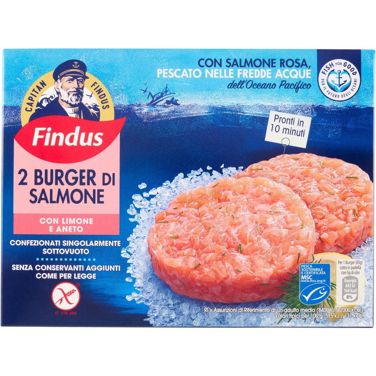 Salmone burger con limone e aneto FINDUS 170 G - Coop Shop