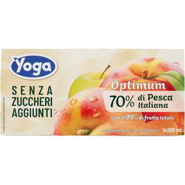 Bevanda optimum pesca senza zuccheri aggiunti YOGA 3 X 200 ML - Coop Shop