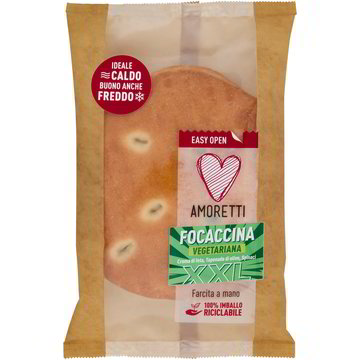 Focaccina crema feta/tapenade olive/spinaci AMORETTI 190 G - Coop Shop