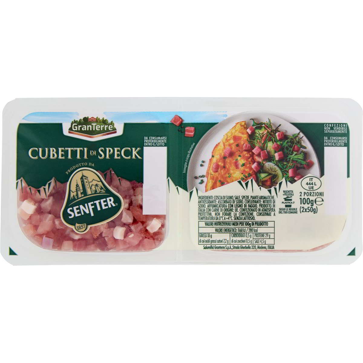 Speck a cubetti senfter GRANTERRE 100 G - Coop Shop