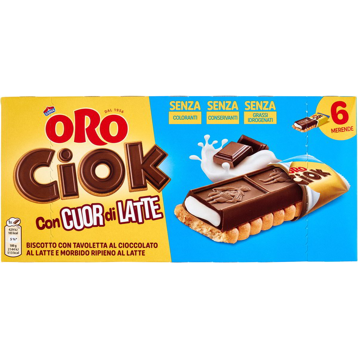 Biscotti con cioccolato e crema al latte ORO CIOCK 120 G - Coop Shop
